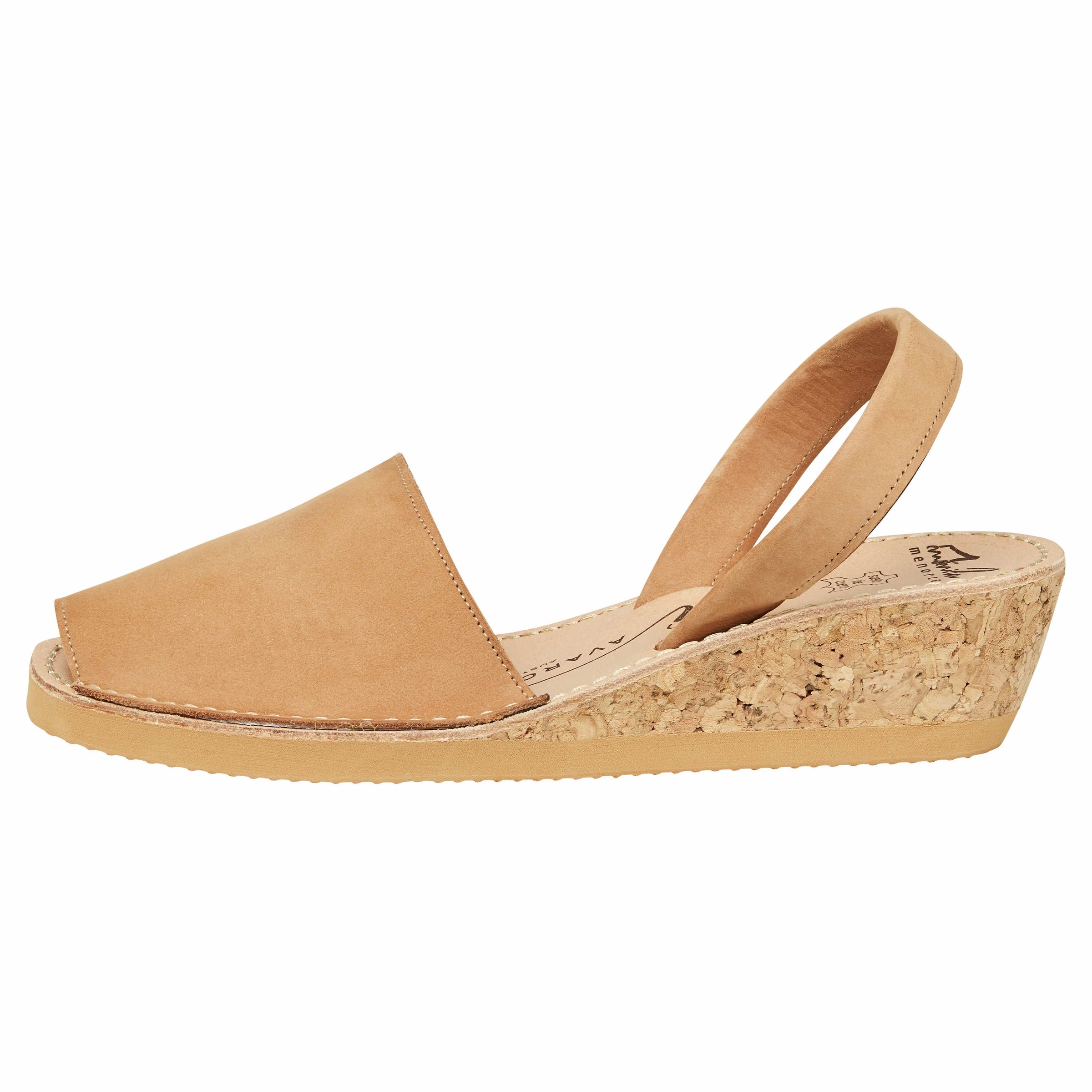 Tan Nubuck Wedge - Beautiful and authentic Menorcan Sandals – Avarcas ...